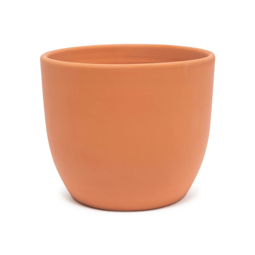 Indoor Textured Round Plant Pots - Rust | Verano Ceramics