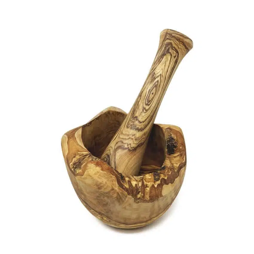 Olive Wood - Rustic Pestle & Mortar | Verano Ceramics