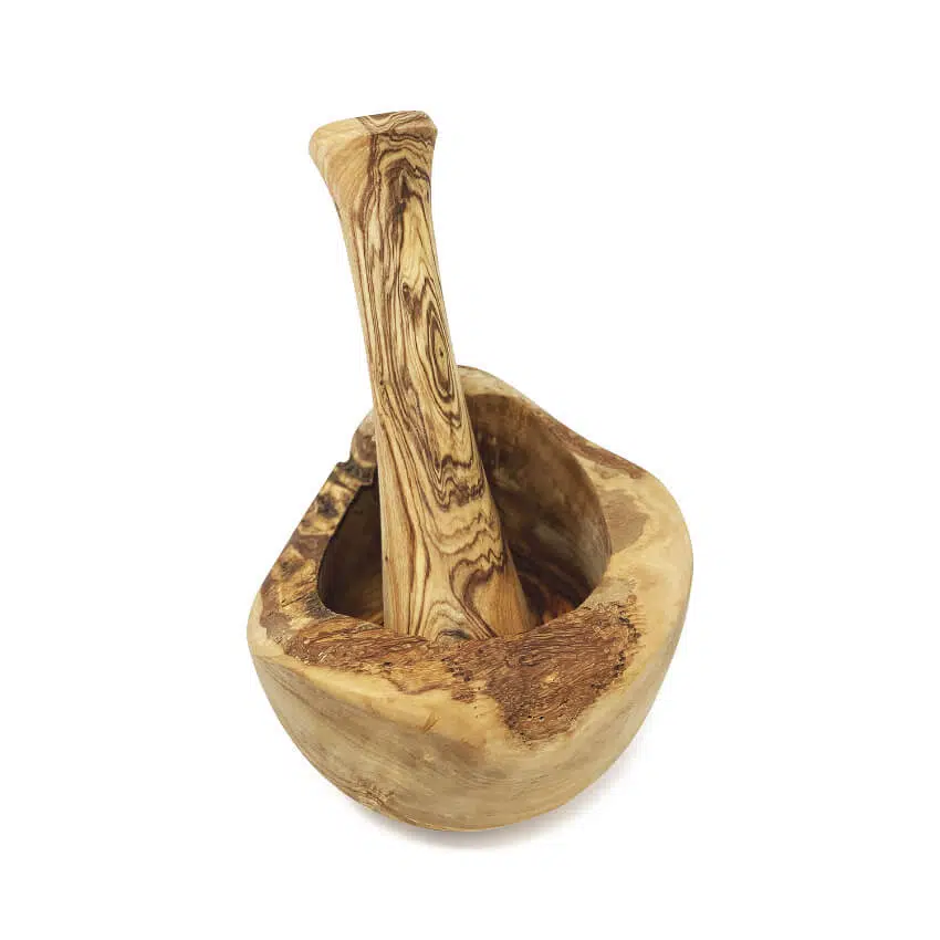 Olive Wood - Rustic Pestle & Mortar | Verano Ceramics