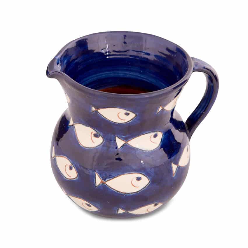 Signature - Blue & White Fish - Small Jug | Verano Ceramics