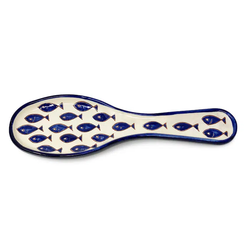 Signature - Blue & White Fish - Spoon Rests | Verano Ceramics