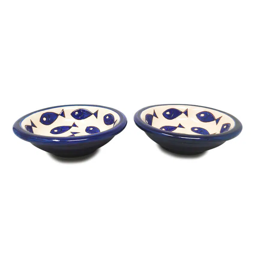 Signature – Blue & White Fish – Sets of Tapas Bowls | Verano Ceramics