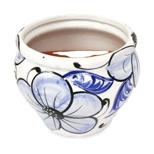 Bola Plant Pots - Blue Flower | Verano Ceramics