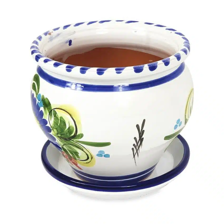 Bola Plant Pot - Floral | Verano Ceramics