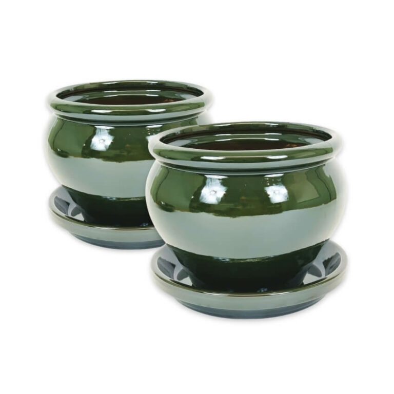 Bola Plant Pot - Dipped Blue | Verano Ceramics