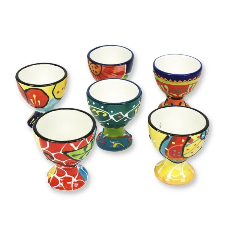 Classic Spanish Egg Cups - Set of 6 | Verano Ceramics
